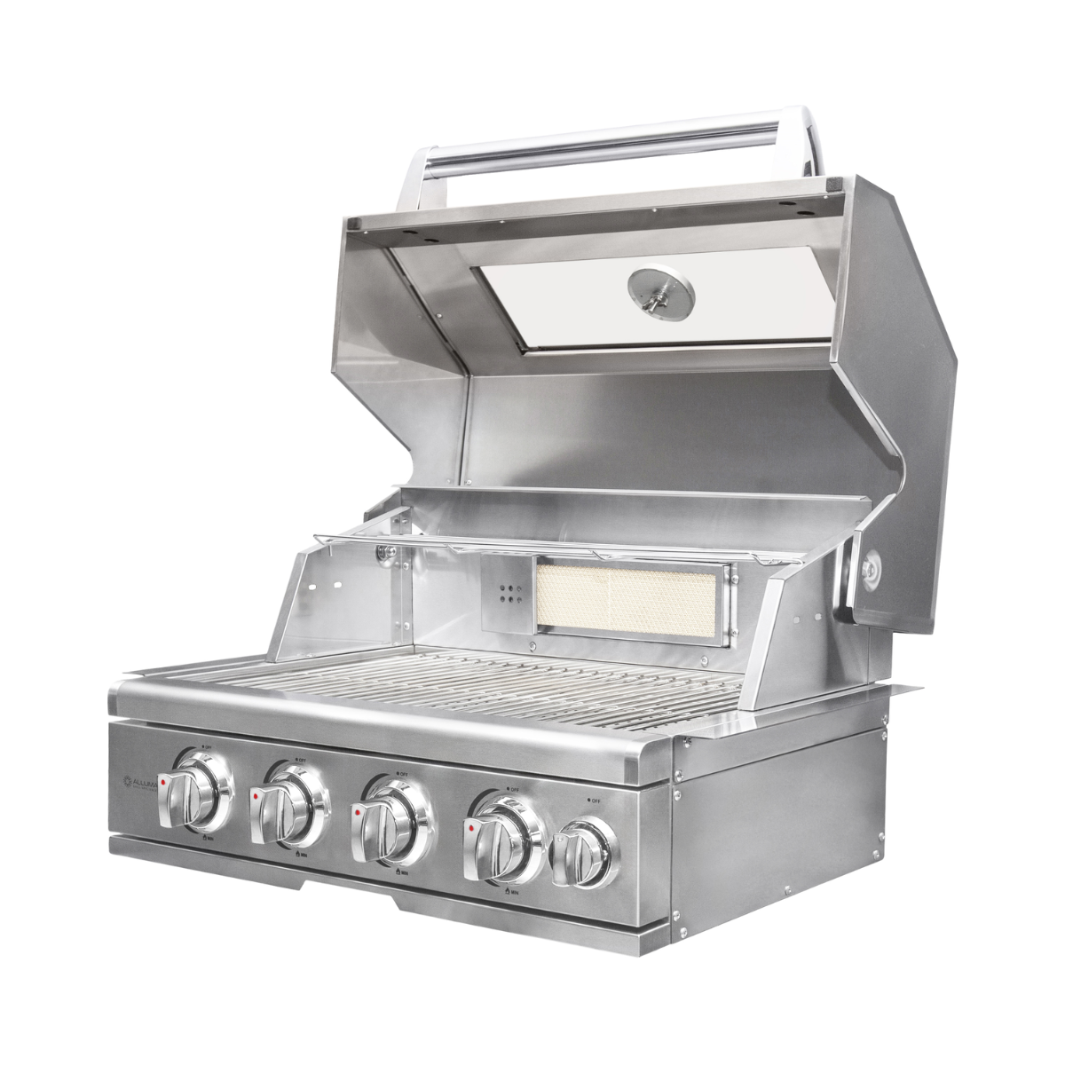 Churrasqueira a Gás Inox com Visor e Infrared - 4 Queimadores Embutir ...