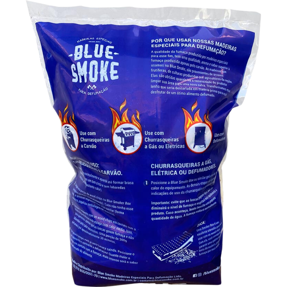 Lascas de Madeira Blue Smoke Para Defumação - Macieira - 1Kg - Aldebarã ...
