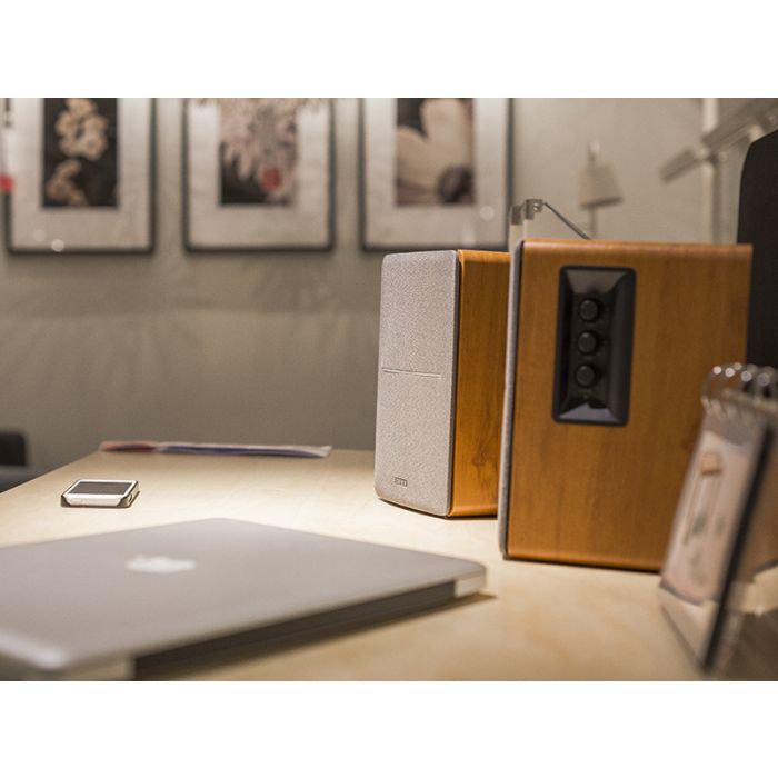 CAIXA DE SOM MONITOR EDIFIER R-1280T 42 WATTS RMS - MADEIRA - DIvare Shop