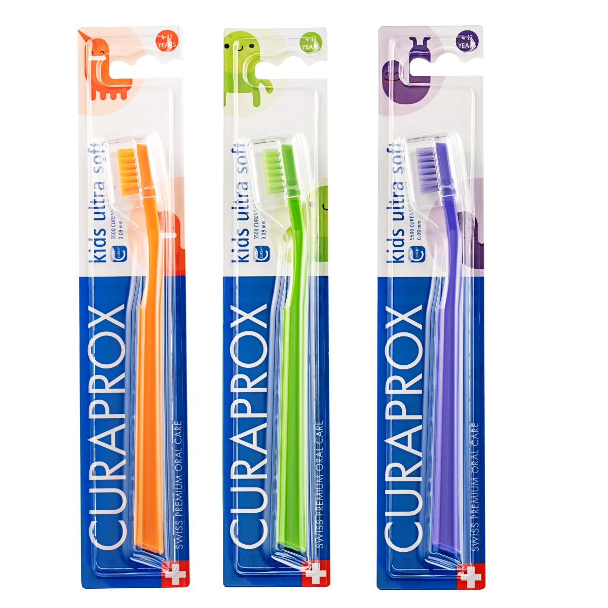 Escova de Dente Infantil Curaprox Kids Ultra Macia 4 a 12 Anos - 1 Uni - Sorriso Mania