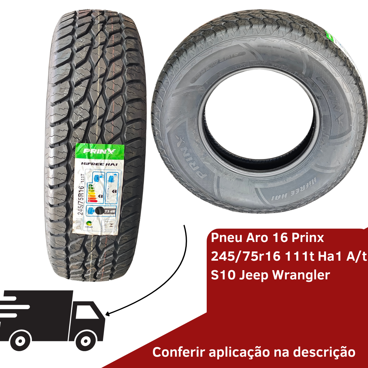Pneu Aro 16 Prinx 245/75r16 111t Ha1 A/t S10 Jeep Wrangler ...