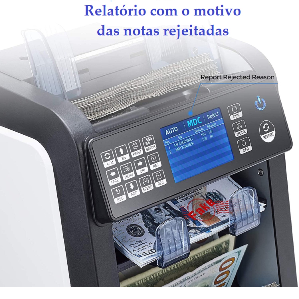 Contadora de cédulas mix AL-950 - TechFix do Brasil LTDA