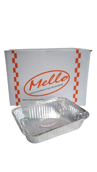 MELLO BANDEJA ALUMINIO M170 (1100 ml) C/100 UNID. CAIXA - Macedo Embalagens