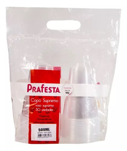 PRAFESTA COPO SUPREMO 500 ML C/30 UNID. PCT - Macedo Embalagens