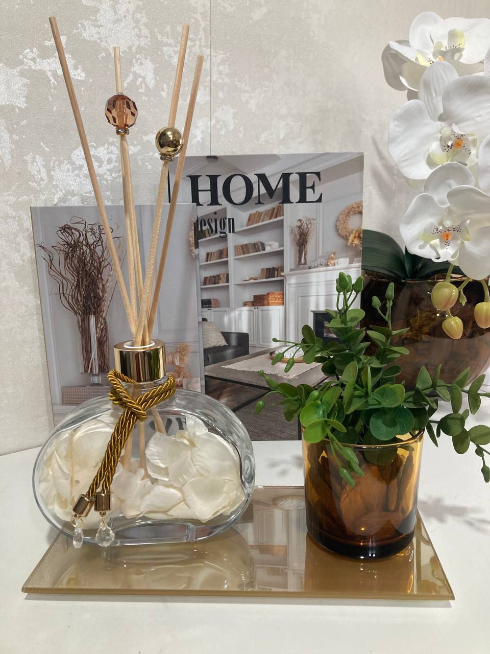 Kit Sala Completo Aromatizador Jolie e Vaso de Flor - KRC HOME DECOR