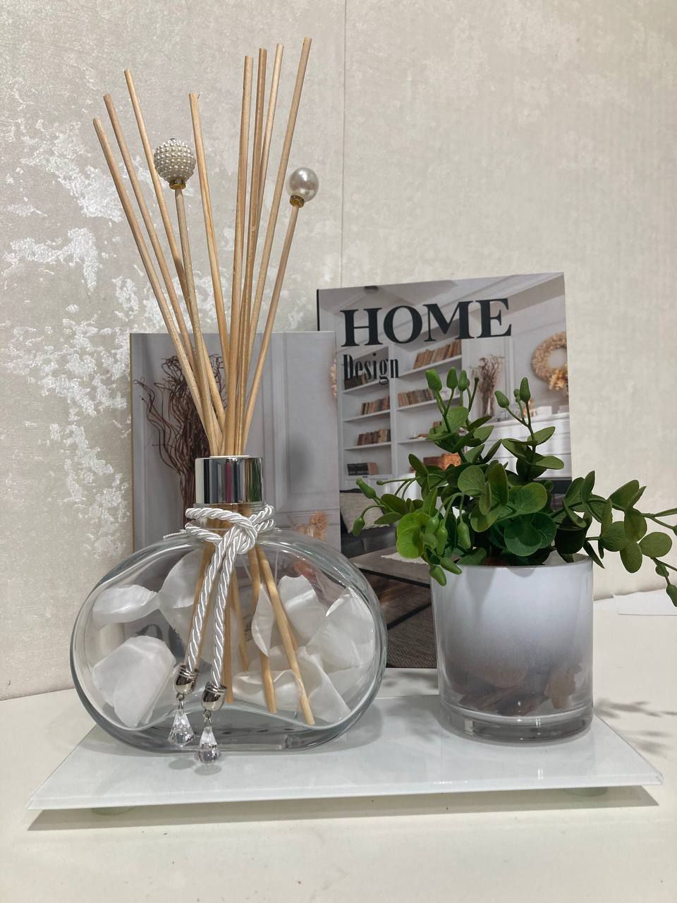 Kit Sala Completo Aromatizador Jolie e Vaso de Flor - KRC HOME DECOR