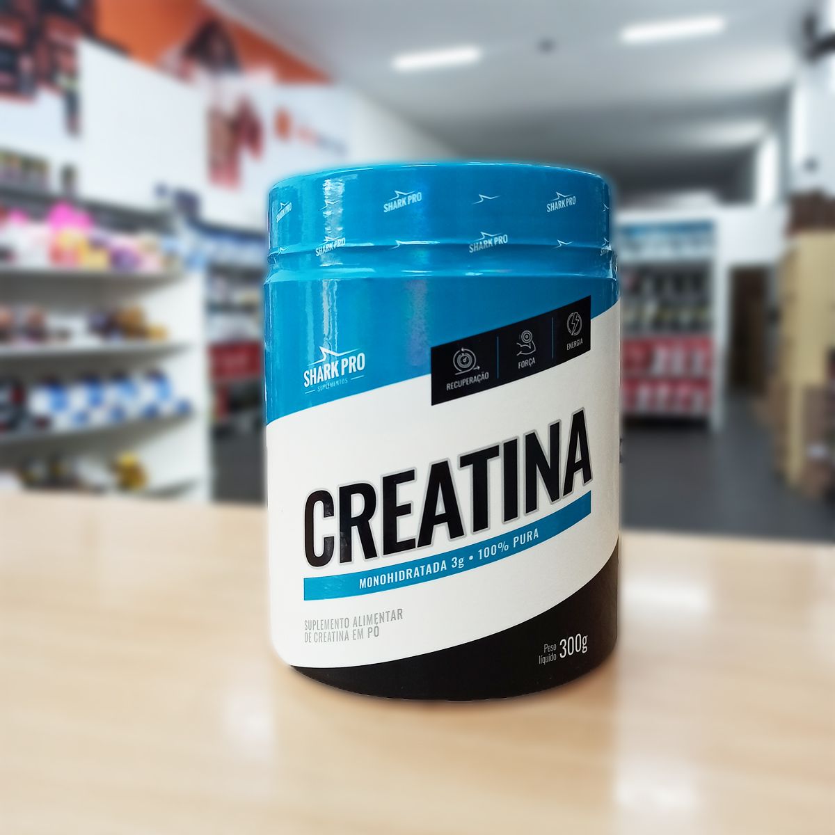 Creatina Pura 300g 100% Monohidratada - Shark Pro - ARS Suplementos
