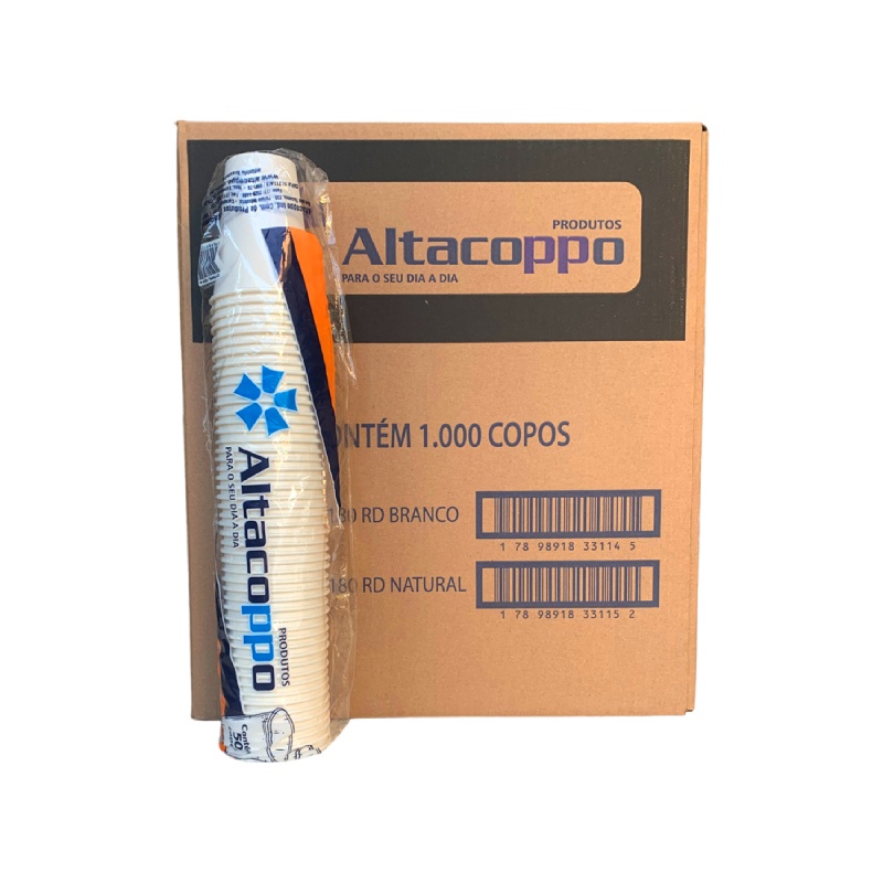 Compre agora o Copo de Papel Branco Biodegradável de 180ml da Altacoppo e ajude a preservar o ...