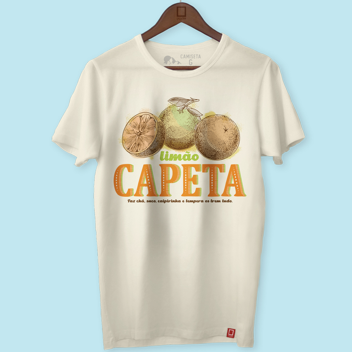CAMISETA LIMÃO CAPETA, DA CASCAFINA - Cascafina. Ser Mineiro o Ano Inteiro.