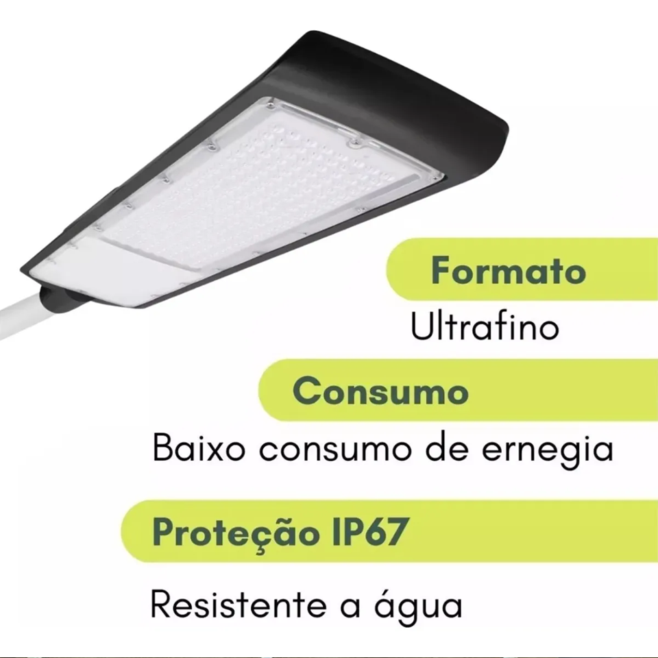 Luminária Pública de LED 150W SMD Para Poste de Rua Branco Frio ...