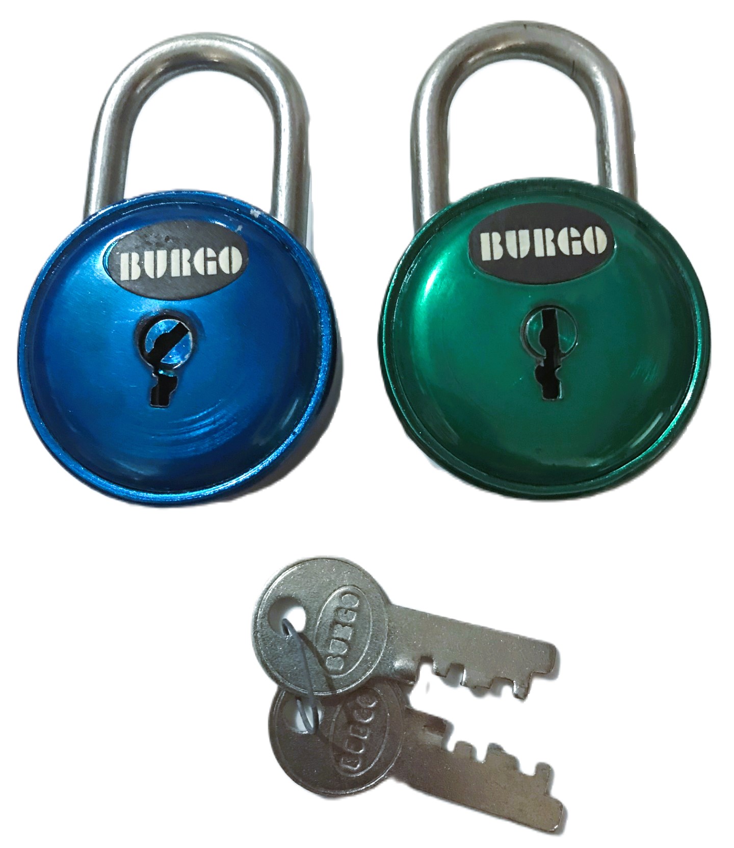 CADEADO VINTAGE COLORIDO REDONDO EM AÇO: 50MM - Distribuidora Fechadura