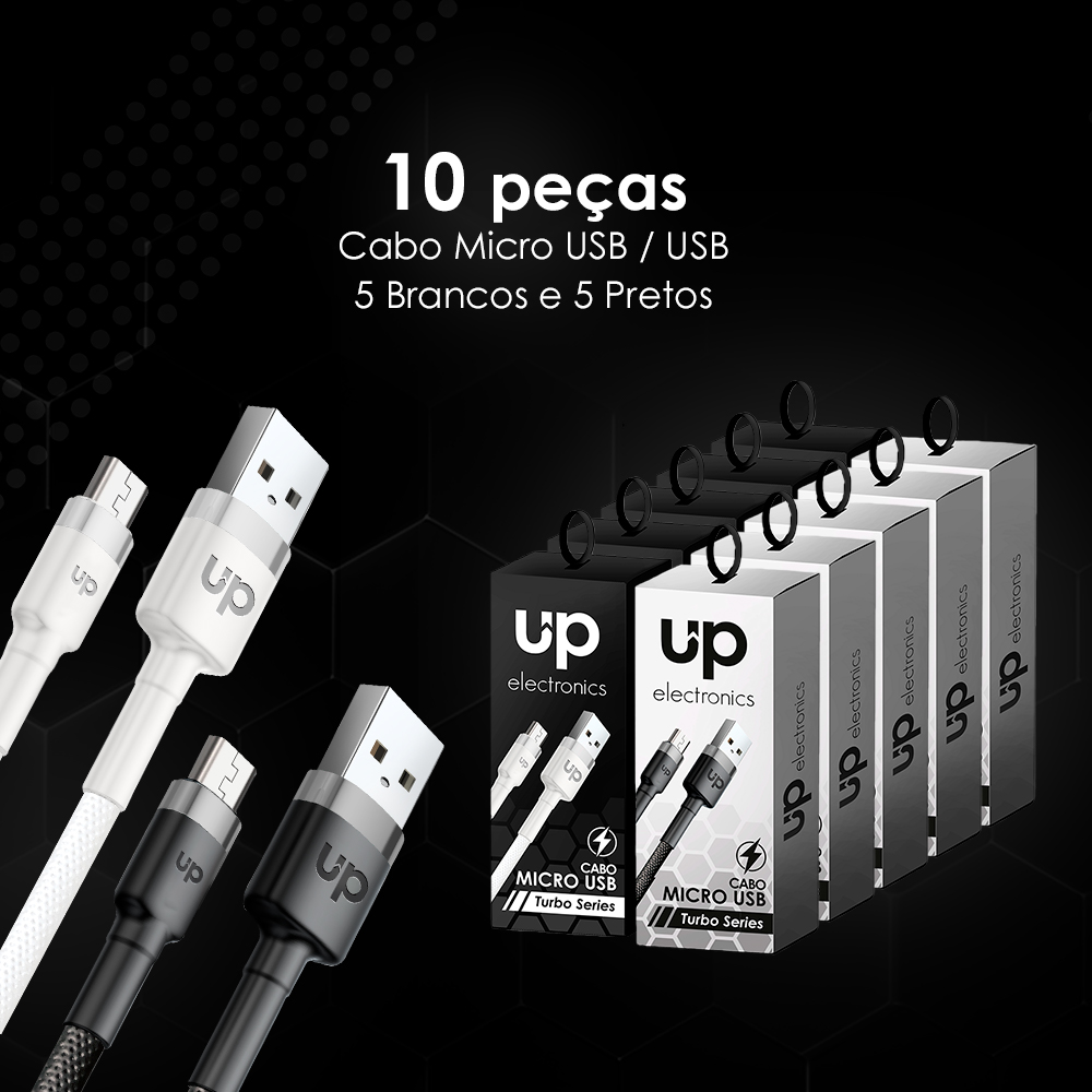 Kit 10 Cabos Micro USB / USB - Atacado - UP Electronics - Acessórios de ...