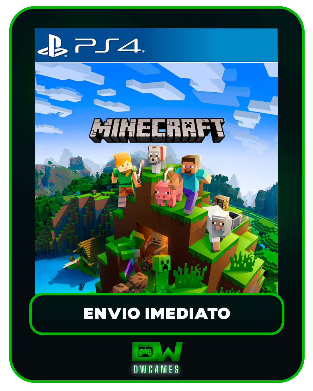 Minecraft - PS4 - Edição Padrão - Mídia Digital - DW Games