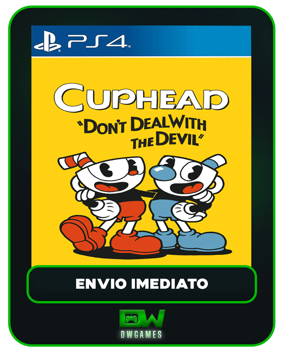 Cuphead - PS4 - Edição Padrão - Mídia Digital - DW Games