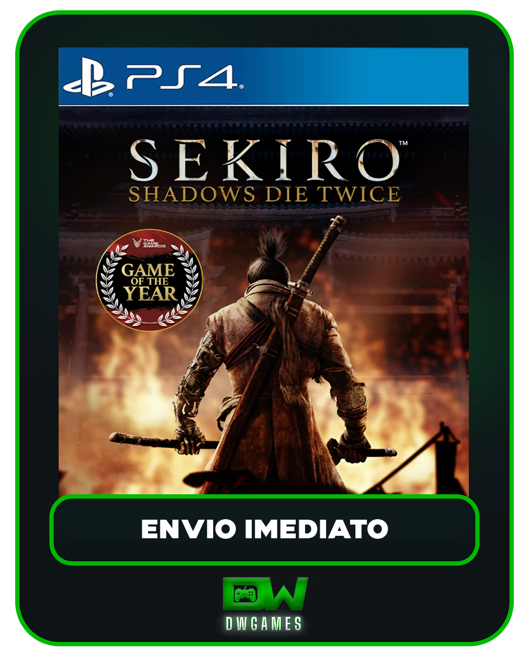 Sekiro - PS4 - Edição Padrão - Mídia Digital - DW Games
