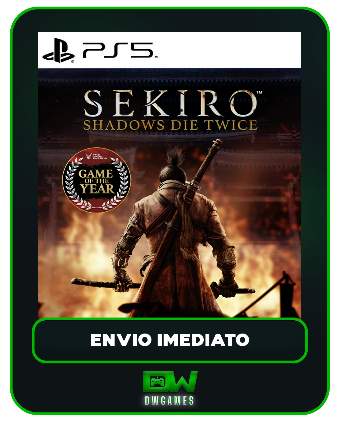 Sekiro - PS5 - Edição Padrão - Mídia Digital - DW Games