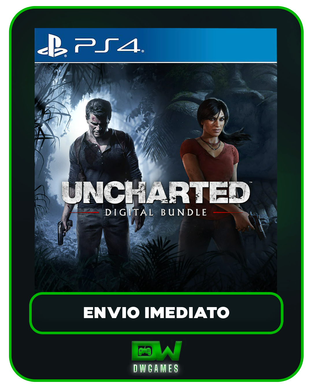 Uncharted 4 + The Lost Legacy - PS4 - Edição Padrão Digital - DW Games