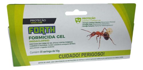 Forth Formicida Gel - Seringa 10g - Fácil Aplicação - BonsaiVale