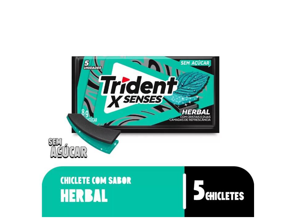 Chiclete Trident X Senses Herbal C/ 21unid 168g - Estação Doces