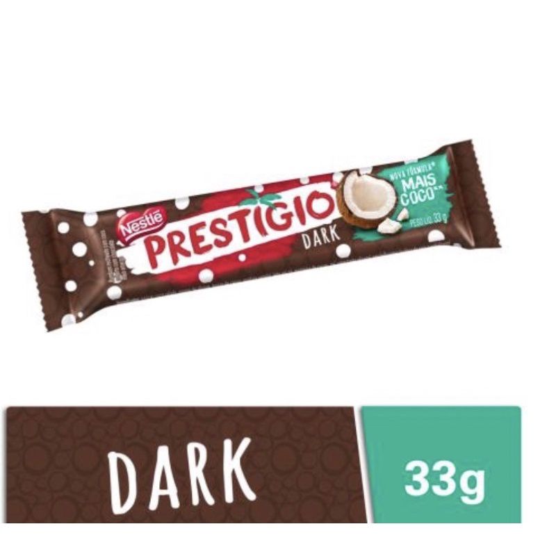 Chocolate Prestígio Dark Nestlé C/ 30unid 990g - Estação Doces