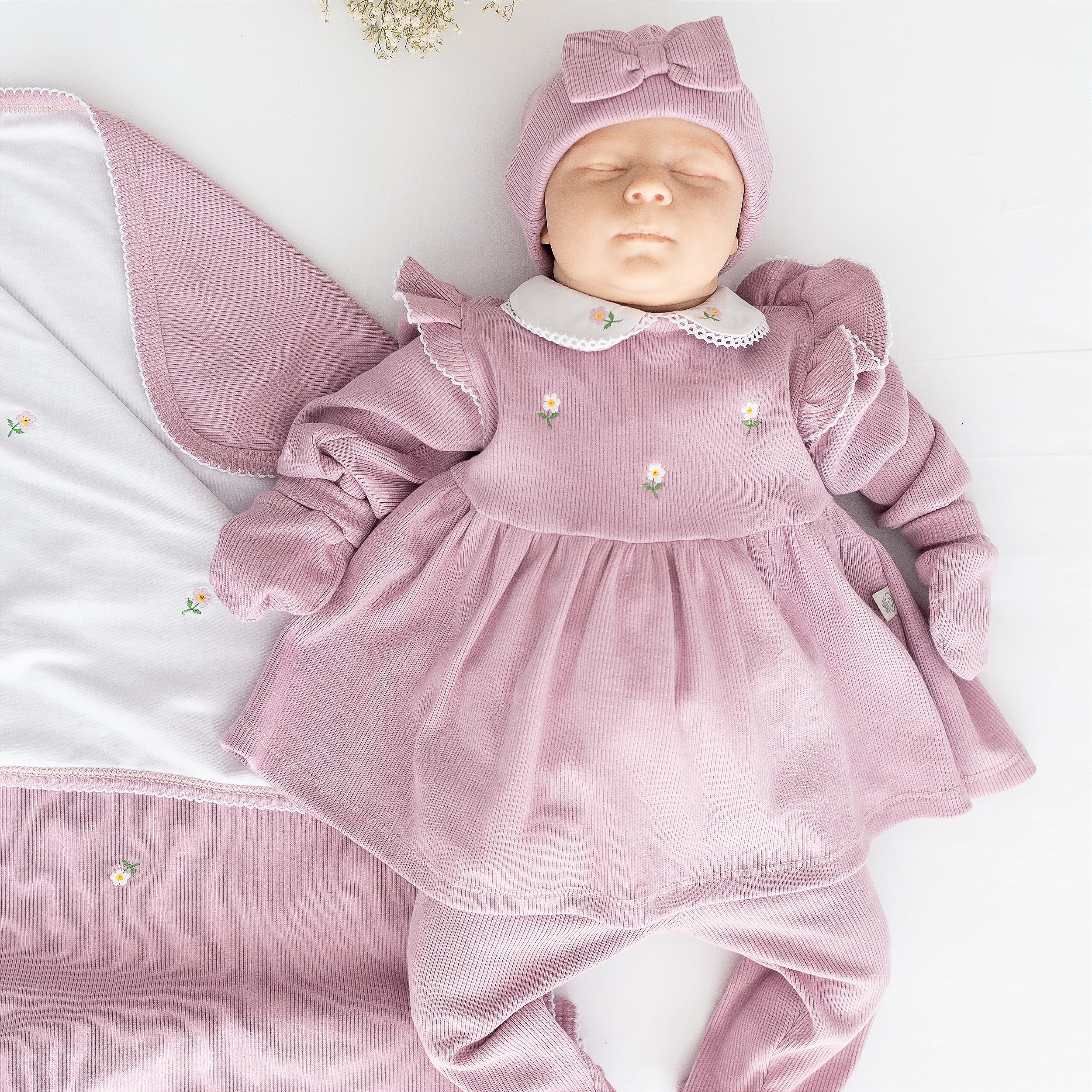 Saída Maternidade Luxo - Rosê - D'Bella for Baby