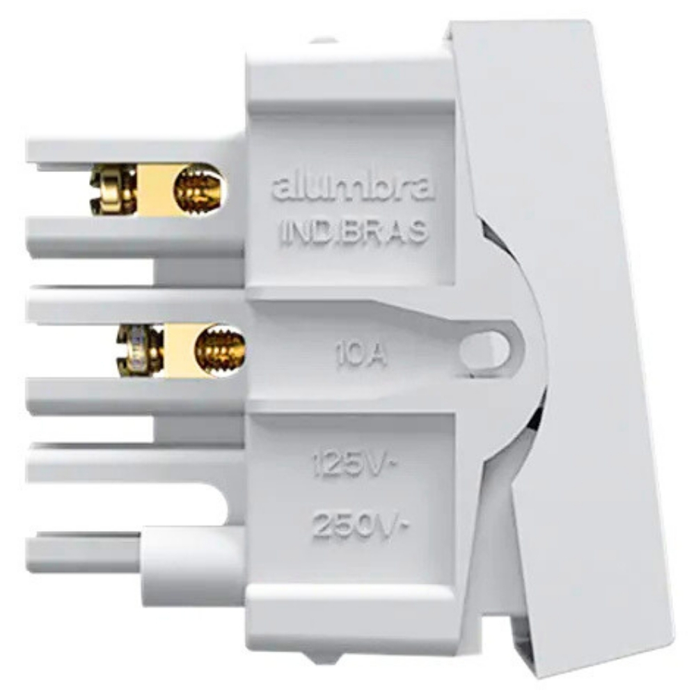 Modulo Interruptor Simples 10A 250V Branco 85011 - Lux Iluminação
