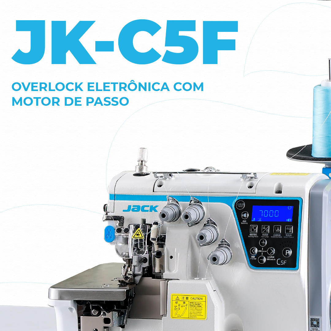 OVERLOQUE 5 FIOS ELETRONICA C5F - JACK - BH Máquinas