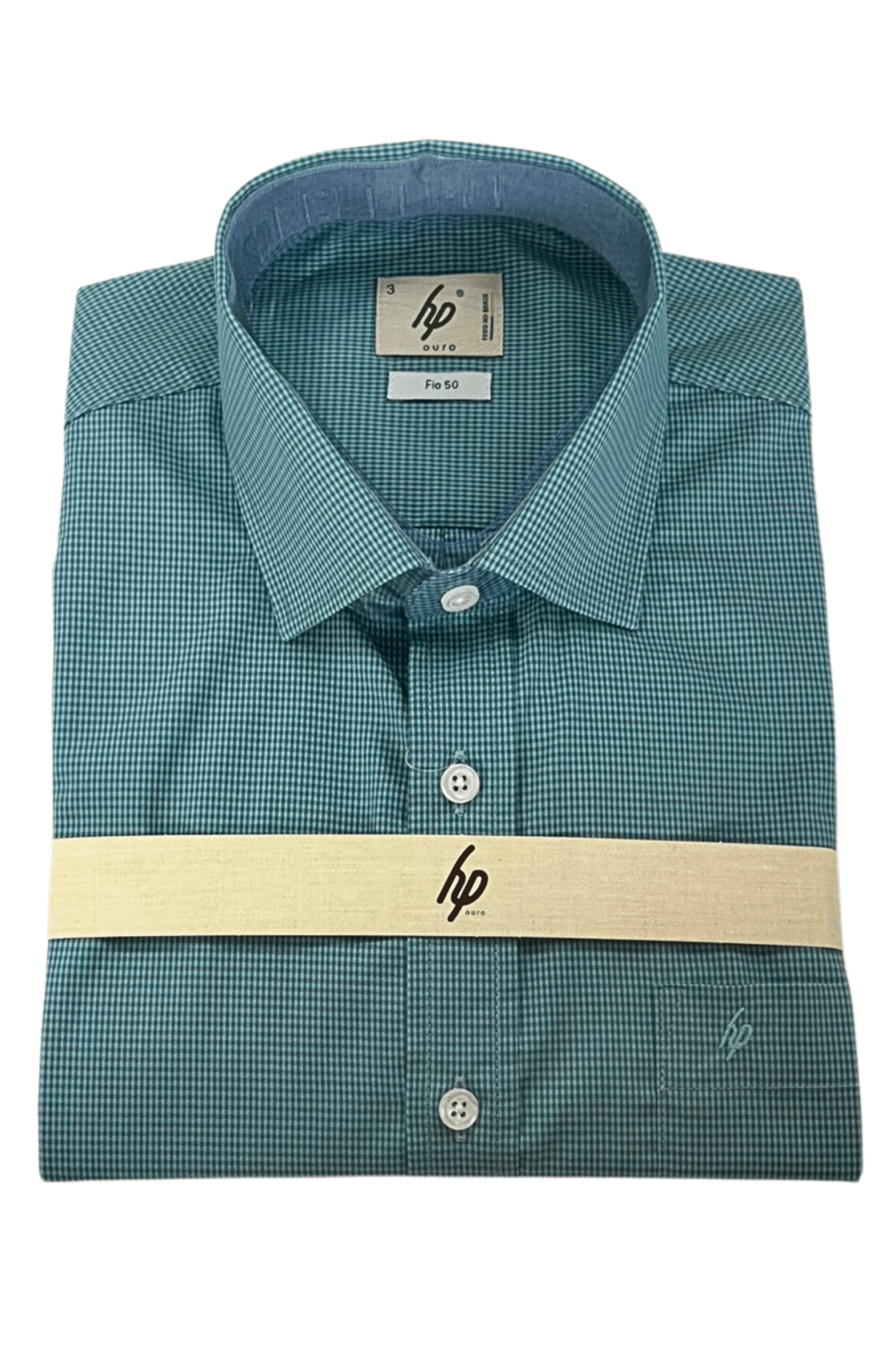 Camisa Social Manga Curta Masculina 100% algodão HP Camisaria - Magazine Guiman