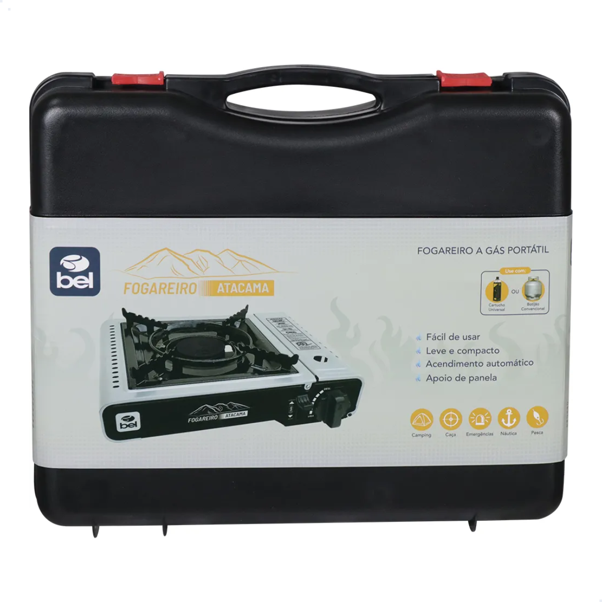 Fogareiro a Gas Atacama com Acendimento Automatico Cinza Bel Fix ...