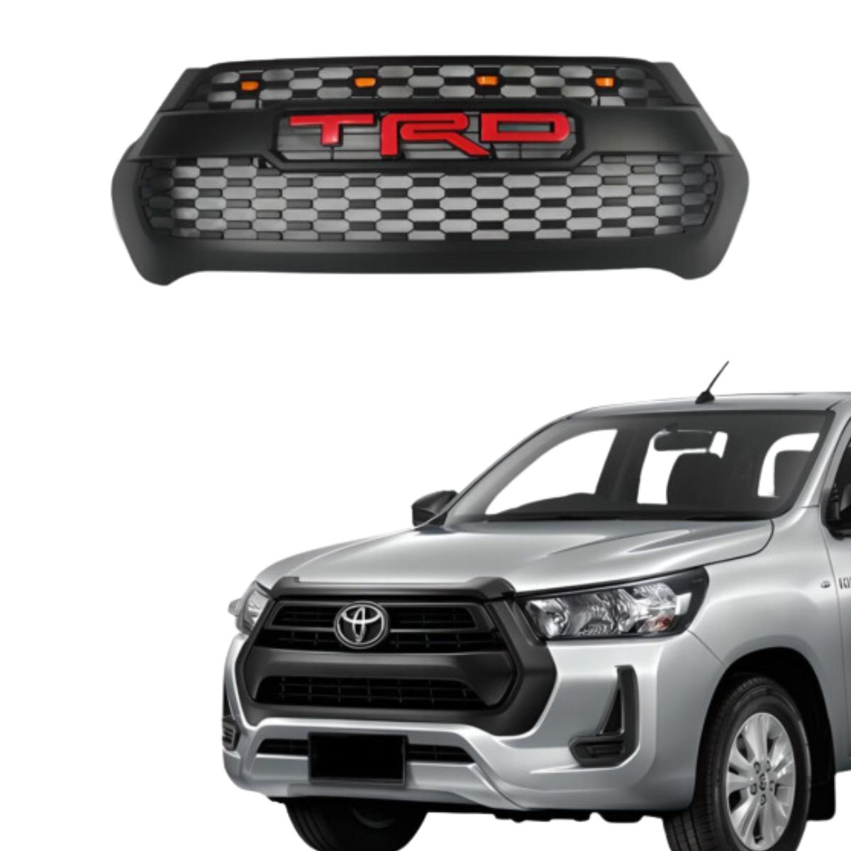 Grade Frontal Toyota Hilux TRD com LED 2021-2022 - 4x4import - Acessórios para Pickups