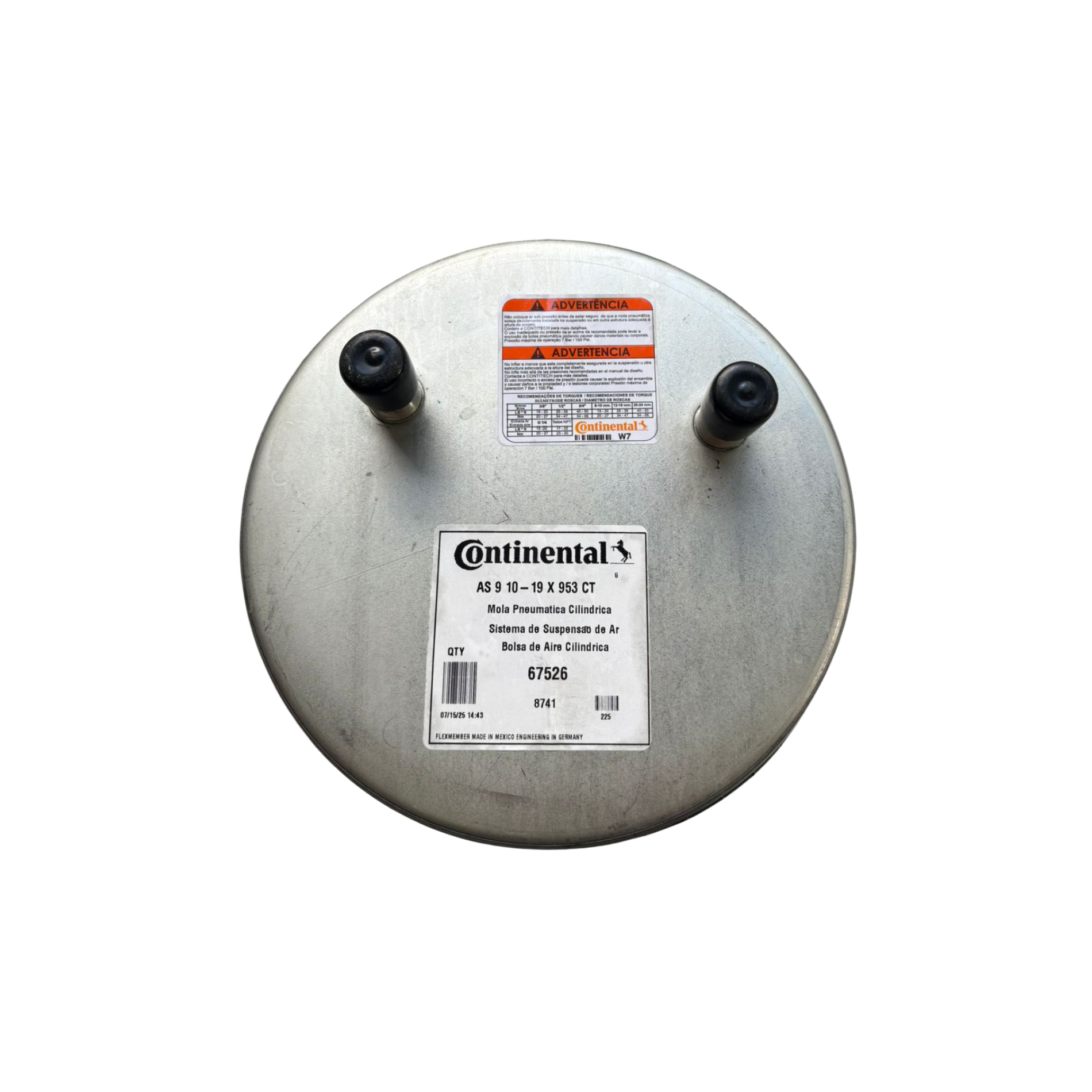 Kit Mola Pneumática Cilíndrica 79303 9 10-19×1457 Carreta MX (67526 ...