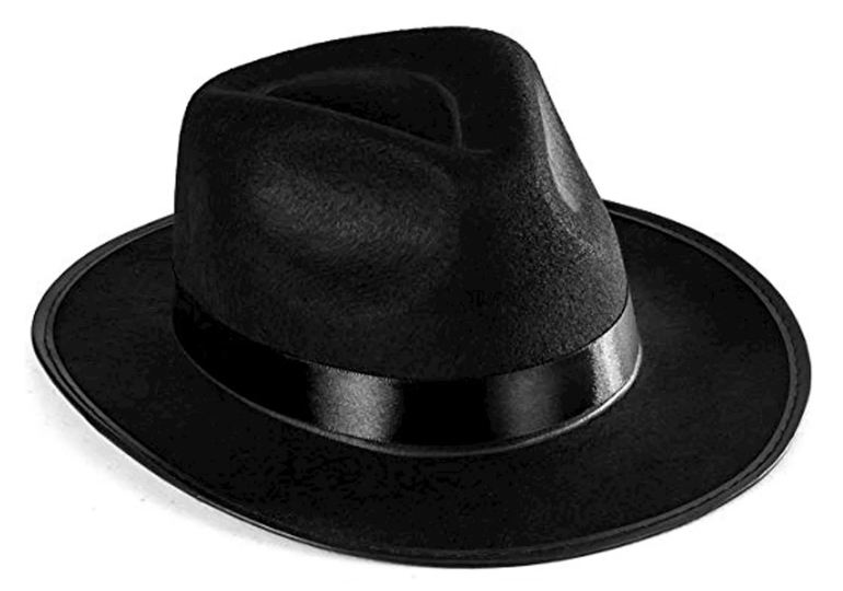 Chapéu Gangster Fantasia Freddy Krueger Pandora Máfia Preto Unisex - gigi folia fantasia