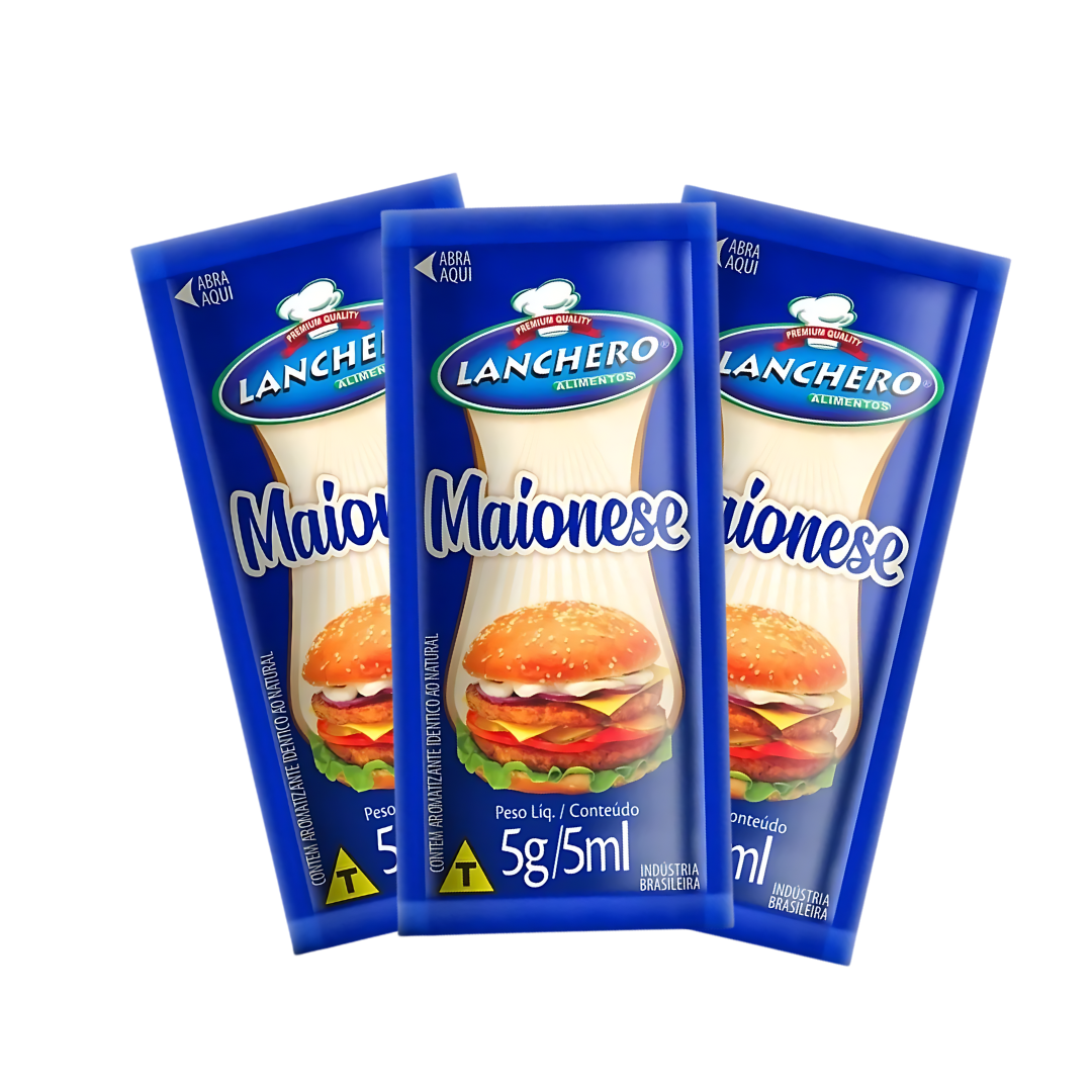 Maionese Lanchero em Sachê 7g (Caixa com 180 Unidades) - Casa Das Embalagens