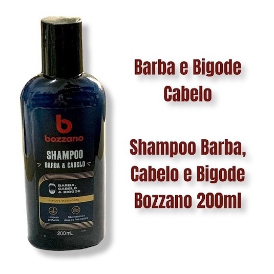 Kit 3x Shampoo 3 em 1 Bozzano para Cabelo, Barba e Bigode 200ml ...