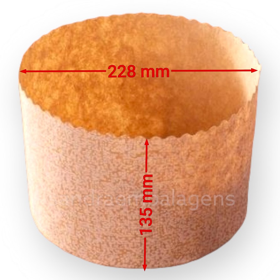 20 Formas Forneáveis P/ Panetone e Chocotone 2kg - Embalagem de Papel ...