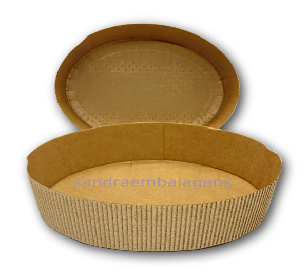 Forma Colomba Pascal 500g Forneável Oval Kit 30 Unidades - Sandraembalagens