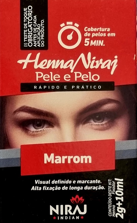 Henna Niraj Designer Sobrancelhas Marrom Kit Completo Para Pele E