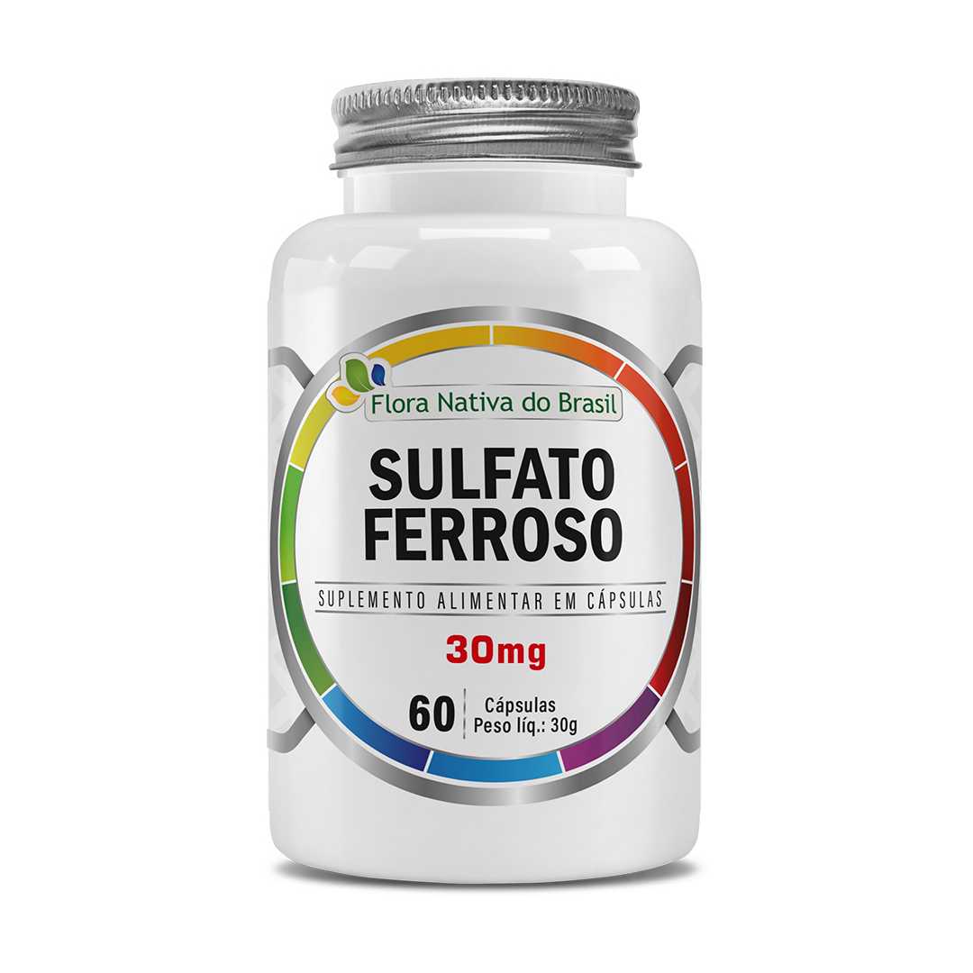 SULFATO FERROSO 30MG - FLORA NATIVA 60 CAPSULAS - Batel