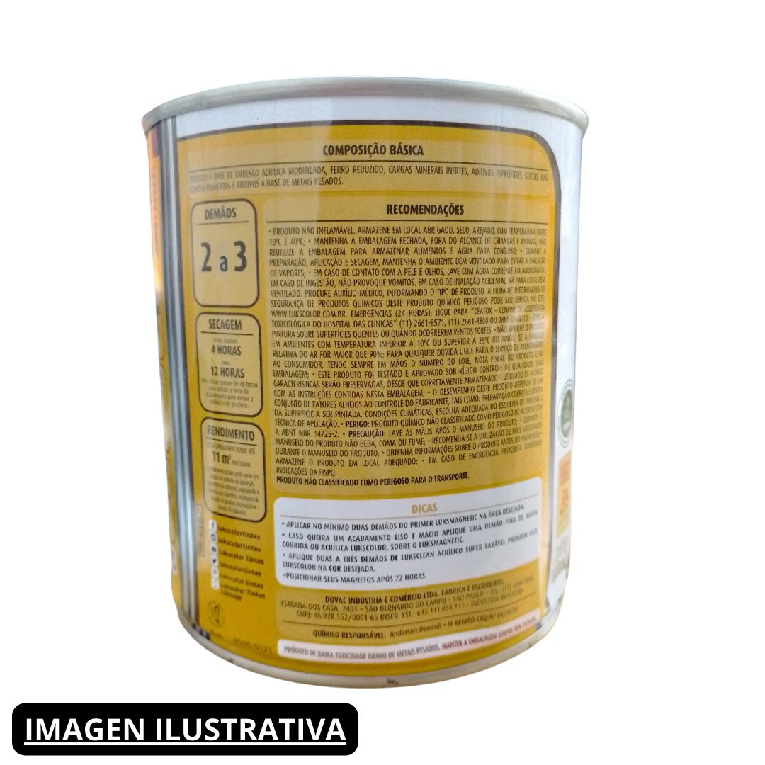 Tinta Magnética Imã Decoração De Paredes Lukscolor 900ml - Favita ...