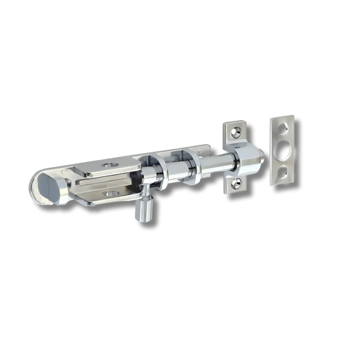 Trinco União Reforçado 20 cm Cromado Acetinado – Linha 850 - Ipê Ferragens