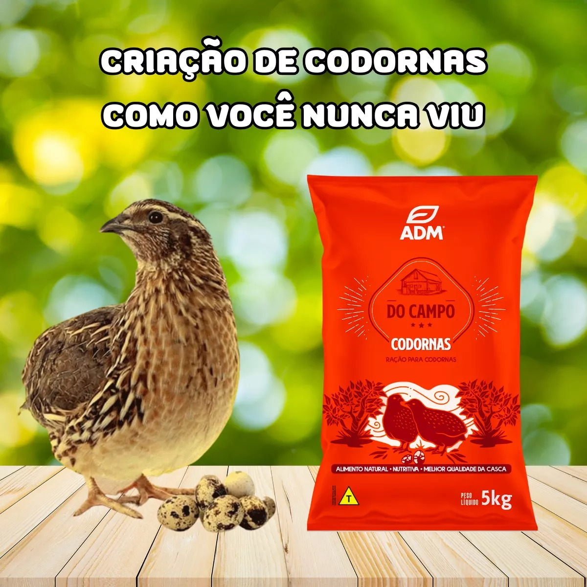 DO CAMPO Codornas Ração Para Aves Em Fase De Produção 5kg - Lika ...