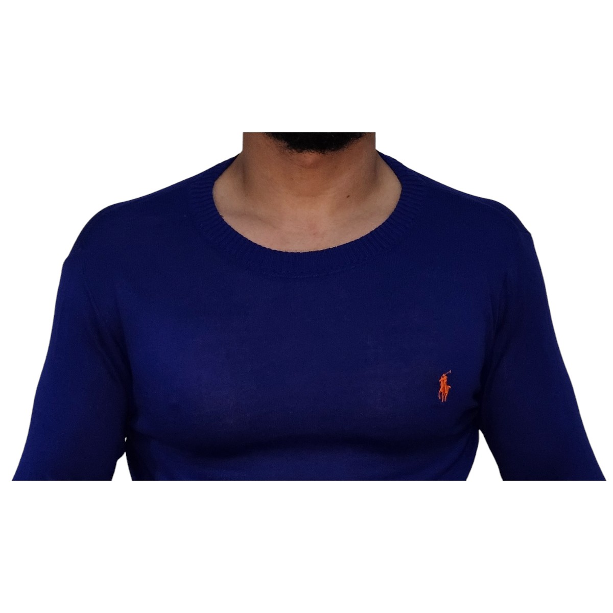 Suéter Ralph Lauren Gola Redonda Azul Royal - WR Atacado - Multimarcas