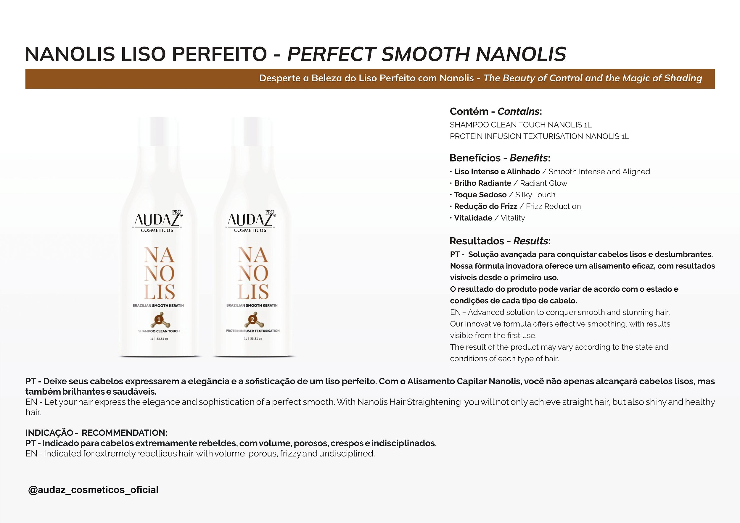 Nanolis Selamento Térmico - Audaz Cosméticos