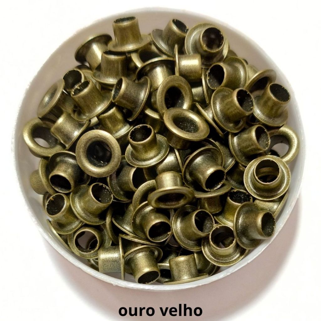 Ilhoses de Alumínio n.54 OURO VELHO - 500 unidades - Papel mais Artes ...