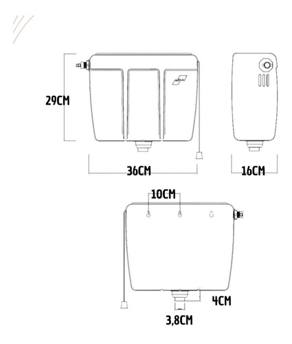 Caixa Cordinha Descarga Vaso Plástica Bege Biscui Cipla - JB CASA E ...