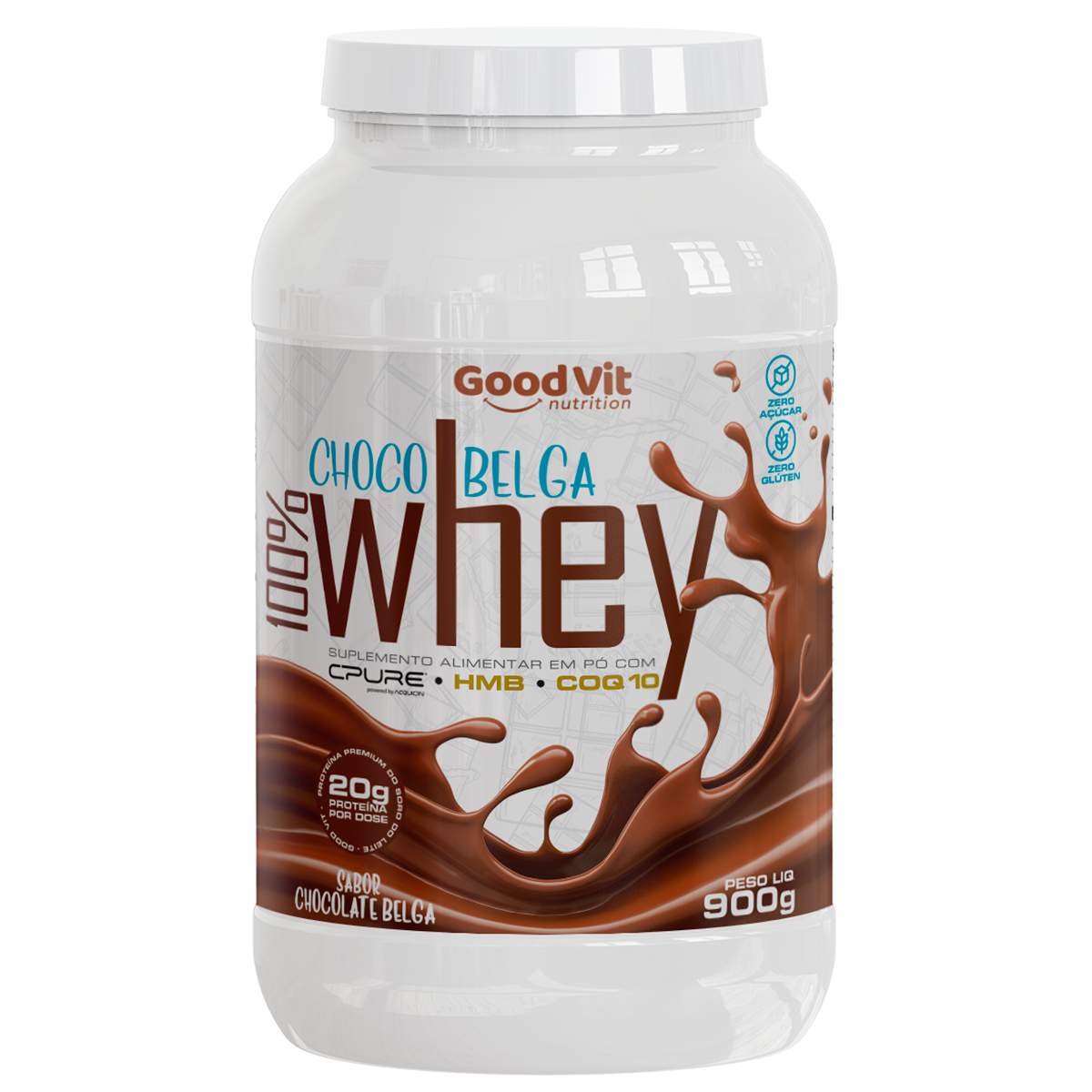 100% Whey Protein l Massa Musuclas l 900g - Good Vit