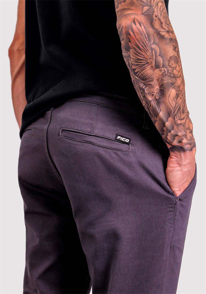Calça Sarja Masculina Skinny Chino com Cadarço 1.68373 - kBk. store