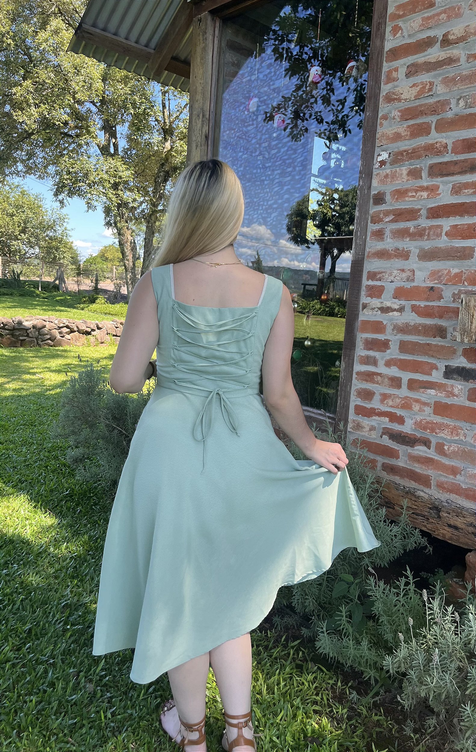 Vestido Celine Verde Chá - Pèrla Classics