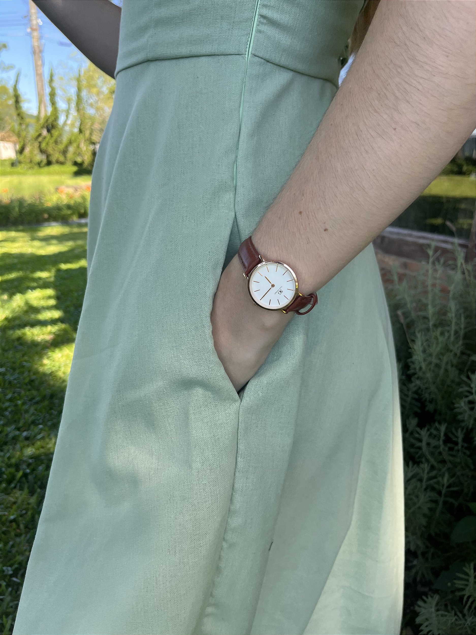 Vestido Celine Verde Chá - Pèrla Classics