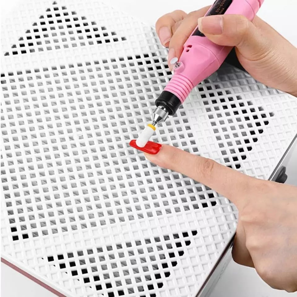Coletor De Pó Aspirador Sugador Unha Grelha Nail Vacum Branco Rosa ...